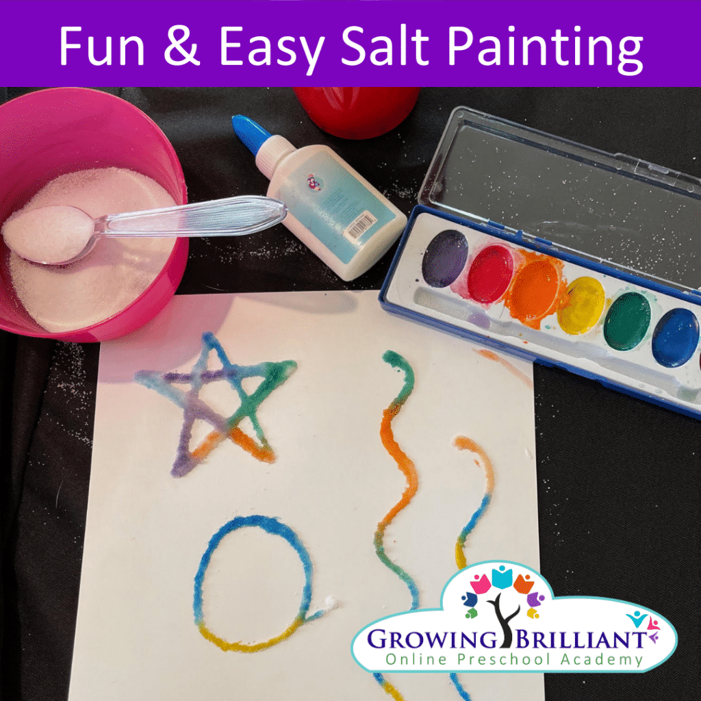 Salt Painting STEAM Preschool Activity - Growing Brilliant