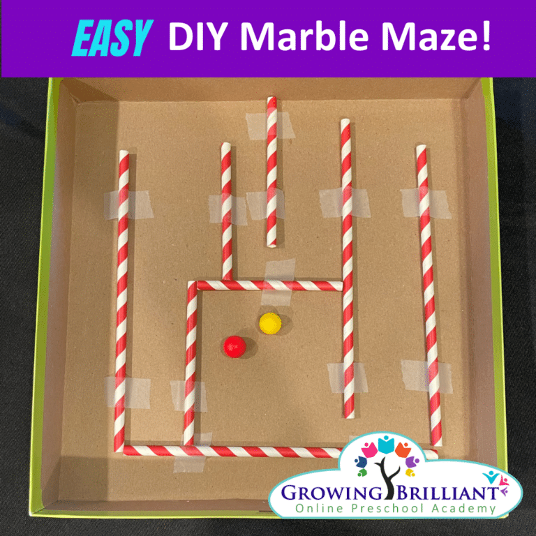 Easy Preschool DIY Marble Maze - Growing Brilliant